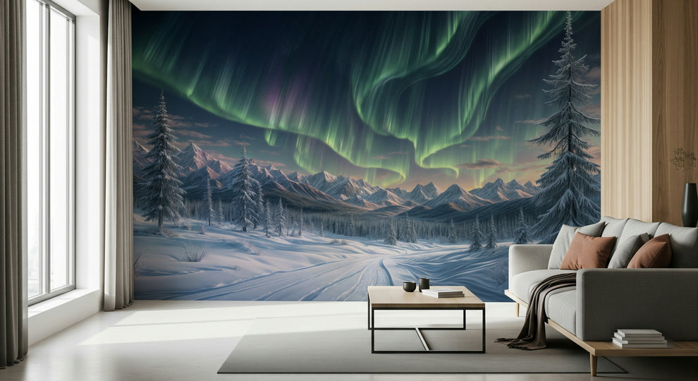 Aurora Winter Wallpaper Mural