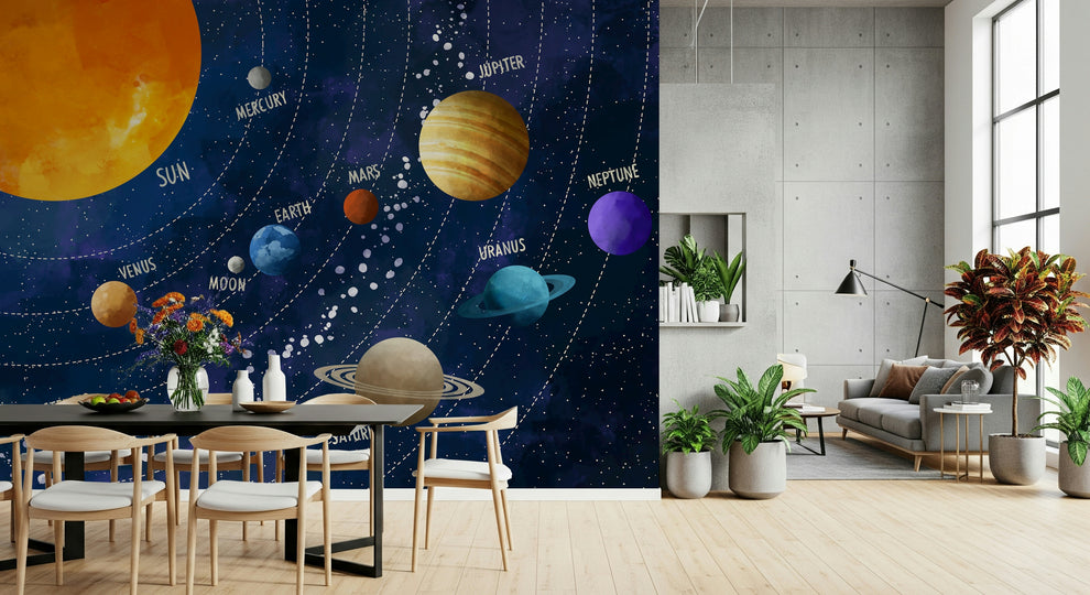 Solar System Kids Wallpaper Mural