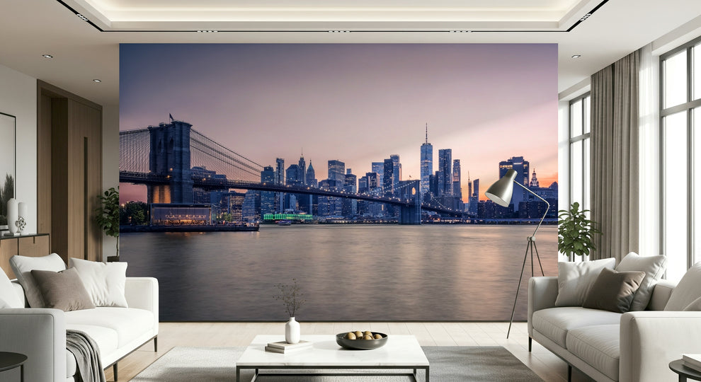 NYC Bridge Dusk Wallpaper