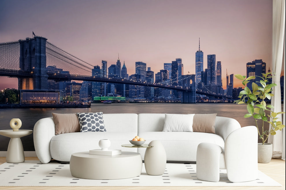 NYC Bridge Dusk Wallpaper