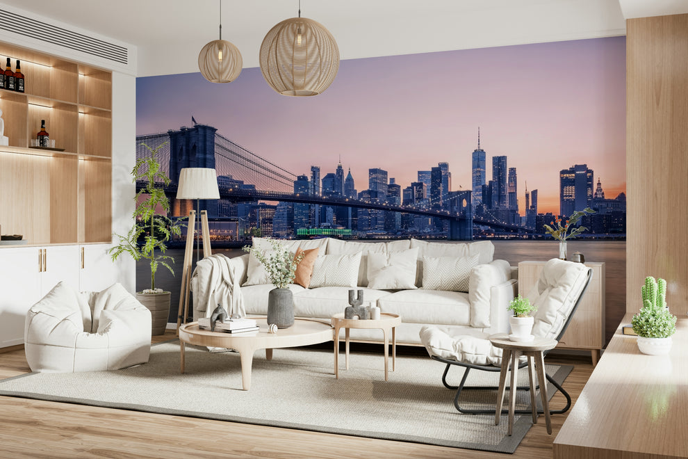 NYC Bridge Dusk Wallpaper