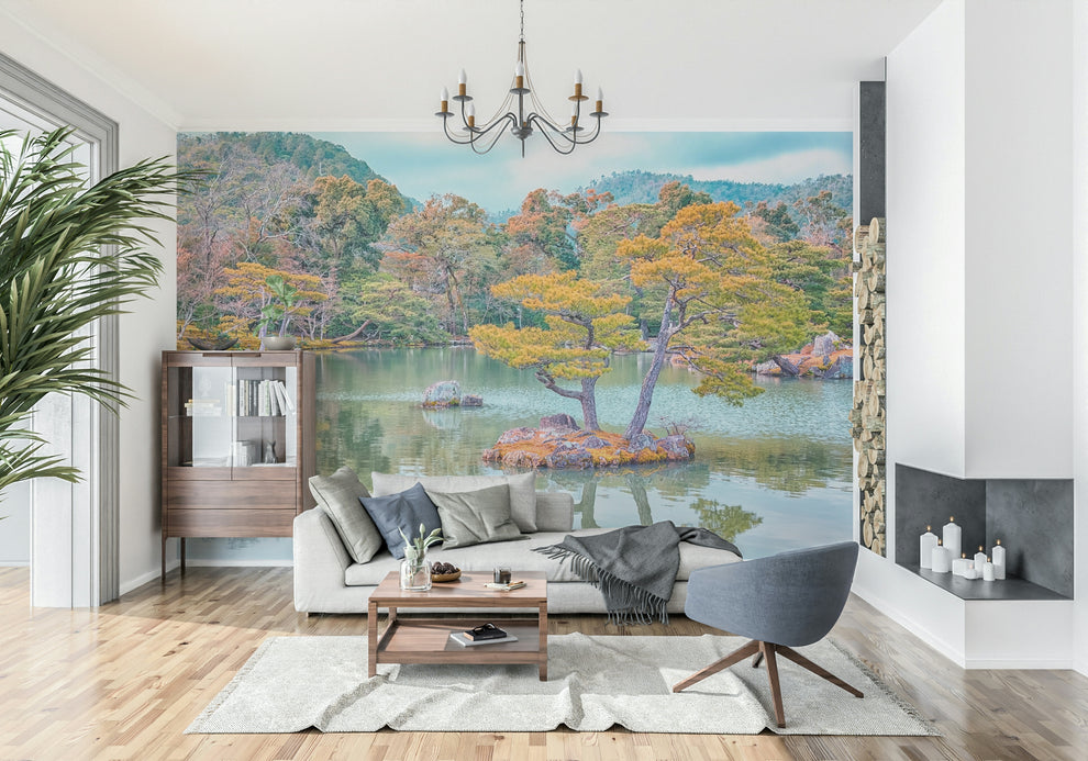 Fondo de pantalla de jardín zen: calma y serenidad