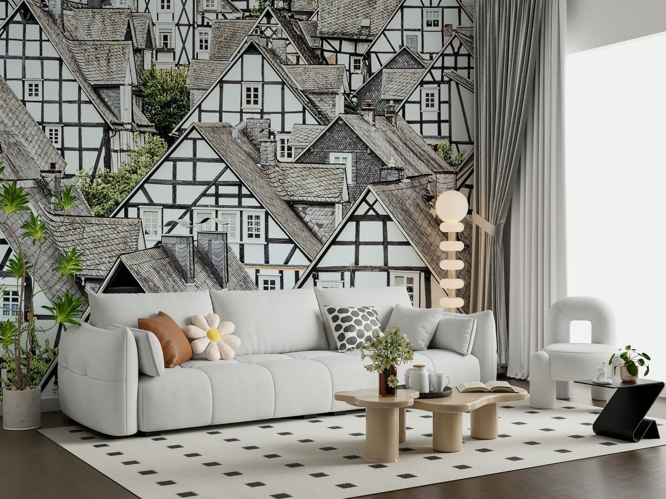 Half-Timbered House Wallpaper