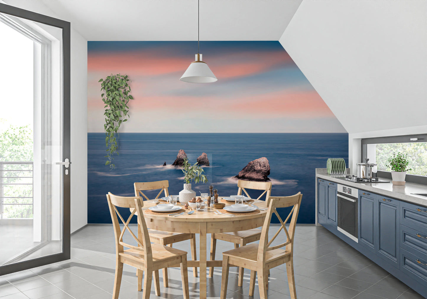 Ocean Blush Wallpaper Mural