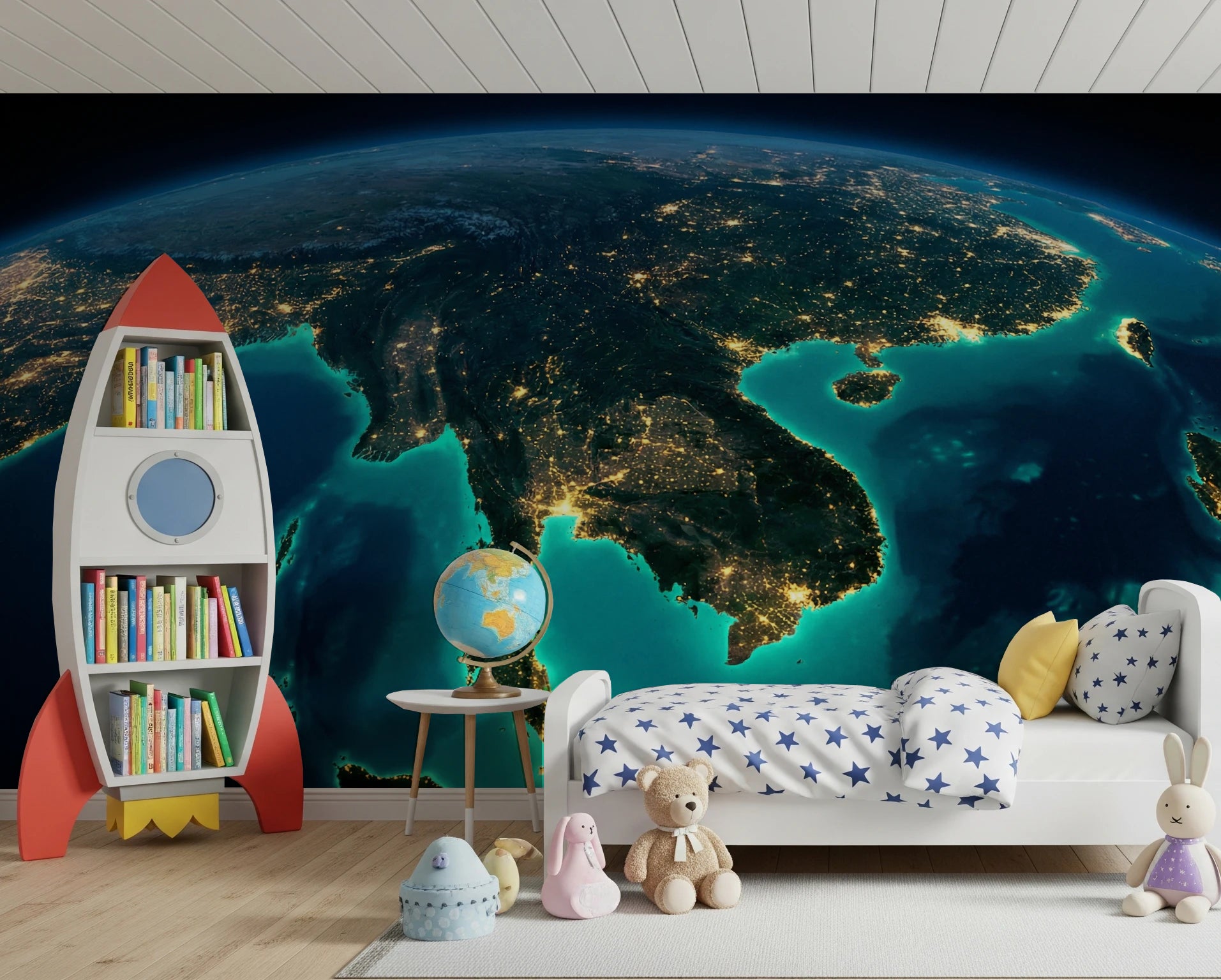 Earth at Night Wallpaper Mural