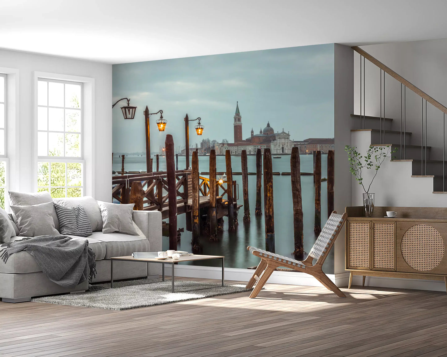 Venetian Twilight Pier Wall Mural | Romantic Venice