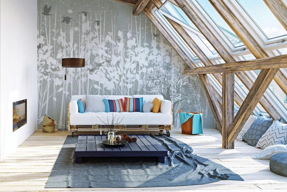 3D Winter Snow Forest Wallpaper Mural for Cozy Magical Room