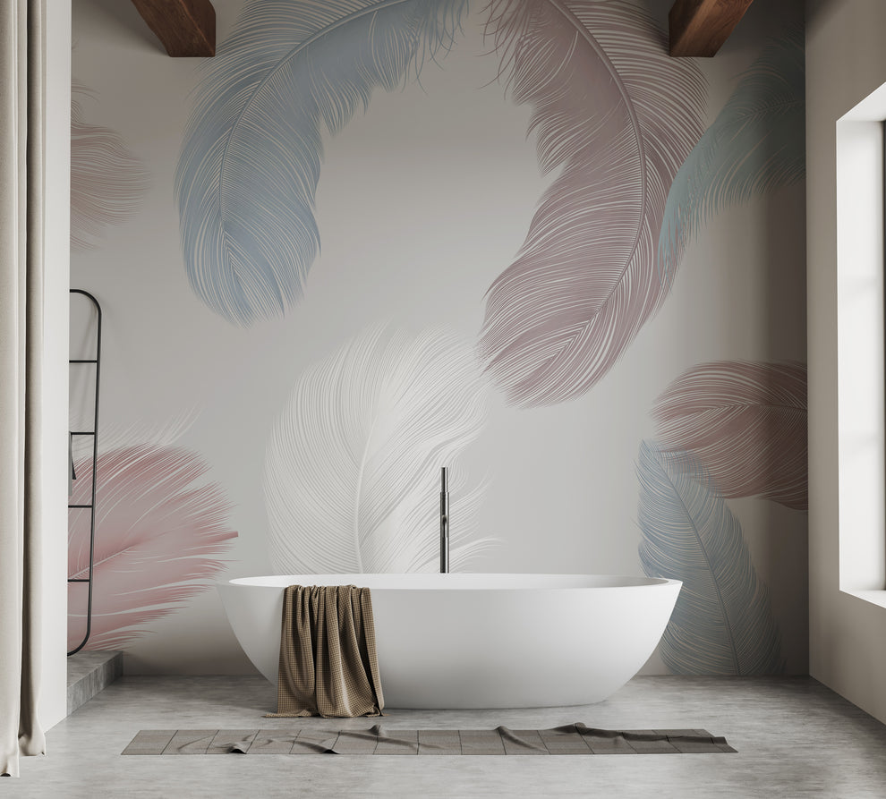 Vibrant Feather Wallpaper Murals - Perfect for Living Room