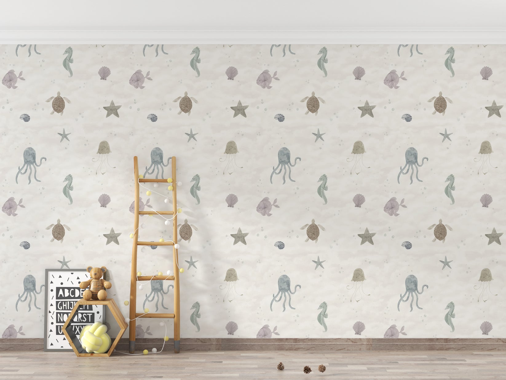Ocean Theme Kids Nursery Wallpaper - Giffywalls