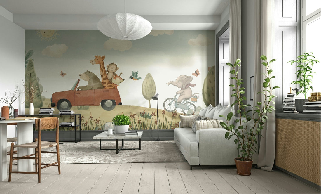 Animal Adventure Kids Wallpaper