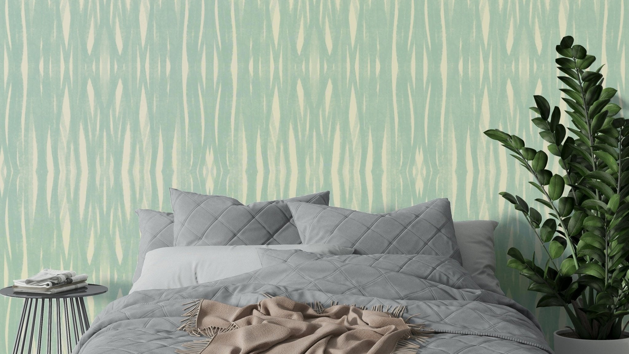 Aqua Flow Wallpaper Serene Aqua Strokes for a Calming Home