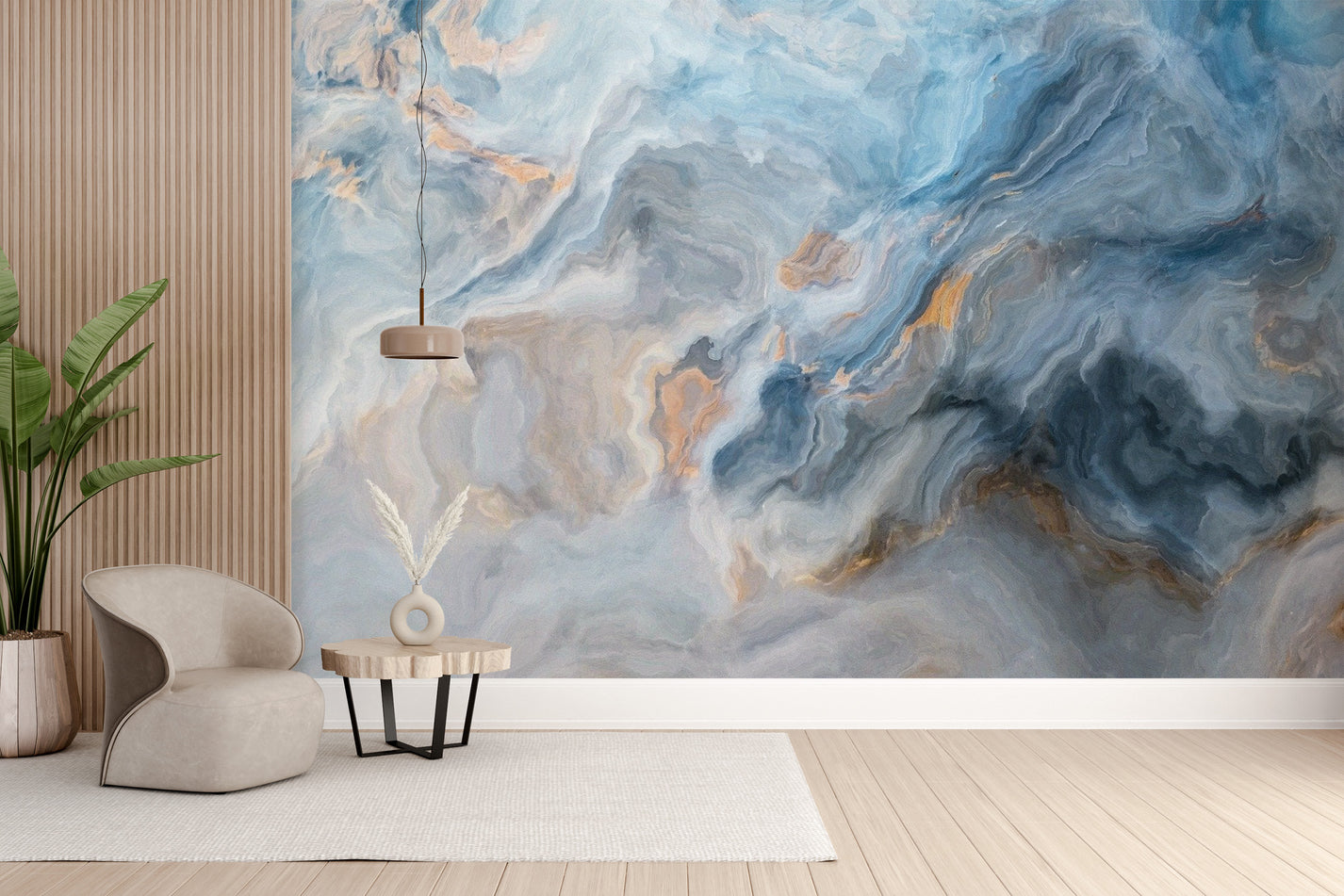 Blue Marble Wallpaper - Transform Walls with Elegance