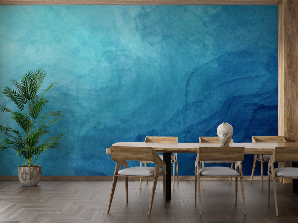 Blue Watercolor Abstract Wallpaper - Artistic Design