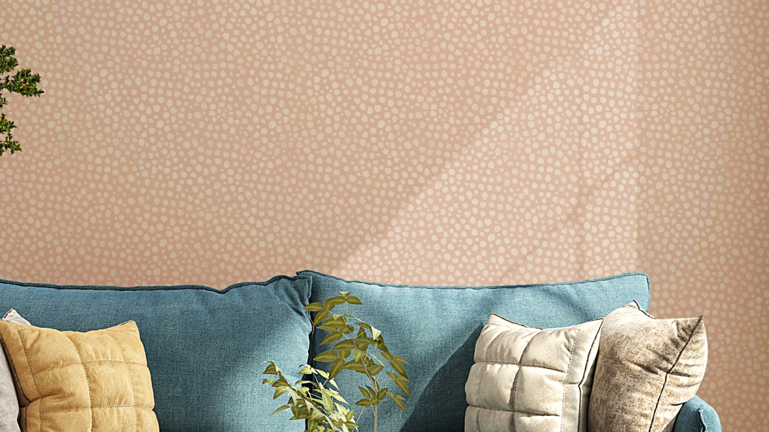 Blush Animal Print Dot Jewel Jungle Wallpaper for Chic Spaces