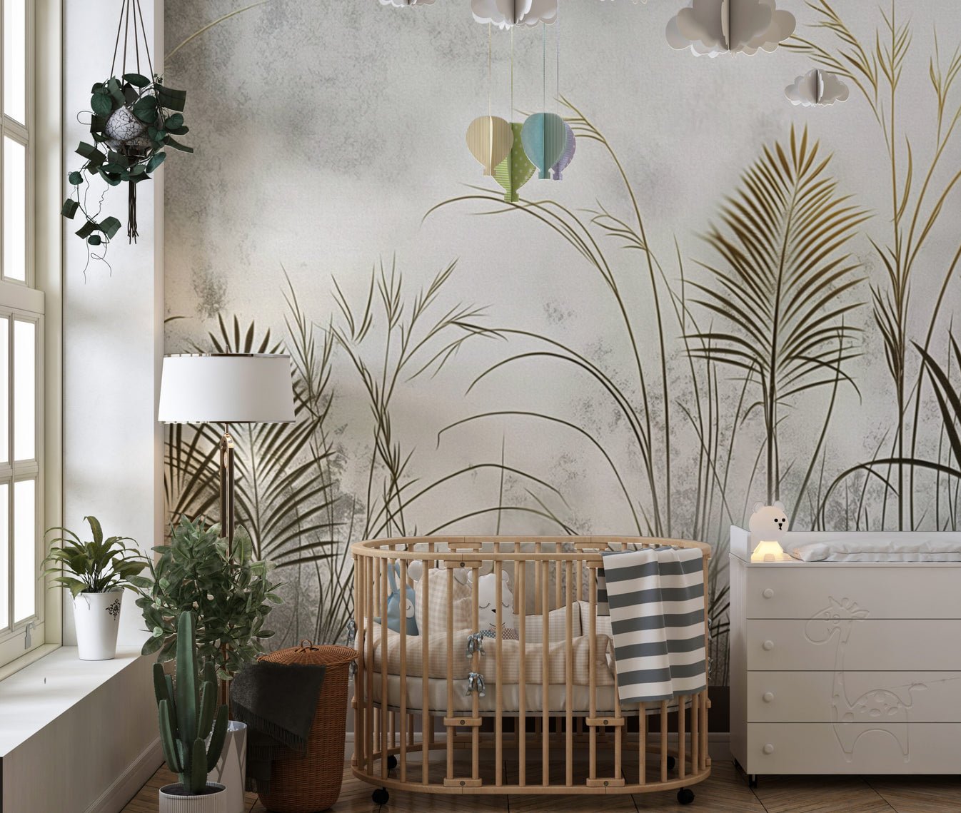 Botanical Gold Leaves Wallpaper Mural