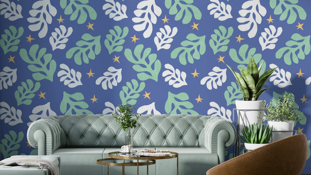 Botanical Stars Nursery Wallpaper