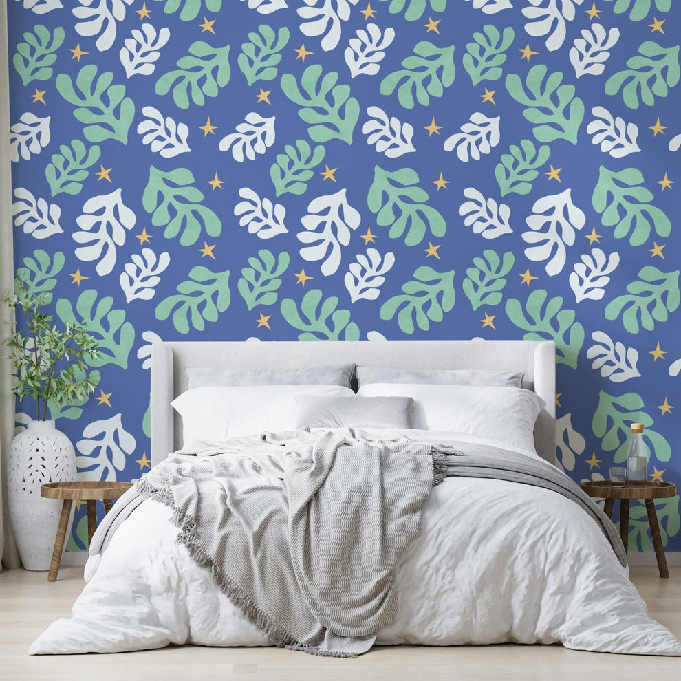 Botanical Stars Nursery Wallpaper