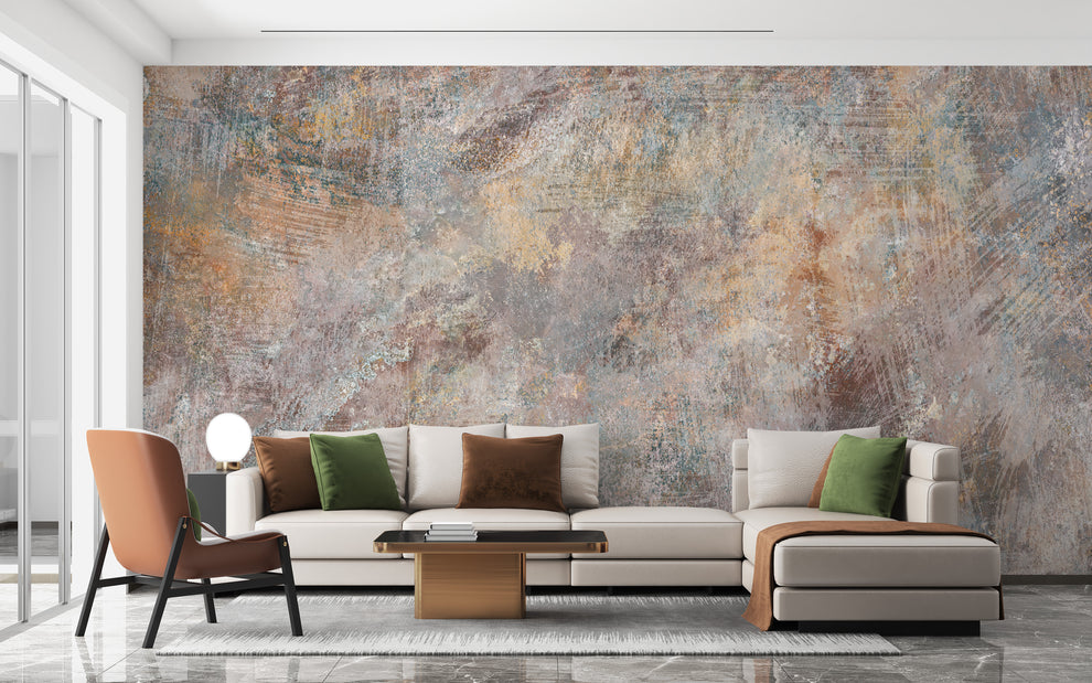 Brown Concrete Stone textured wallpaper mural - Giffywalls