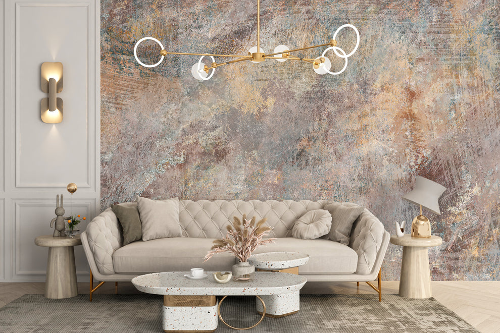 Brown Concrete Stone textured wallpaper mural - Giffywalls