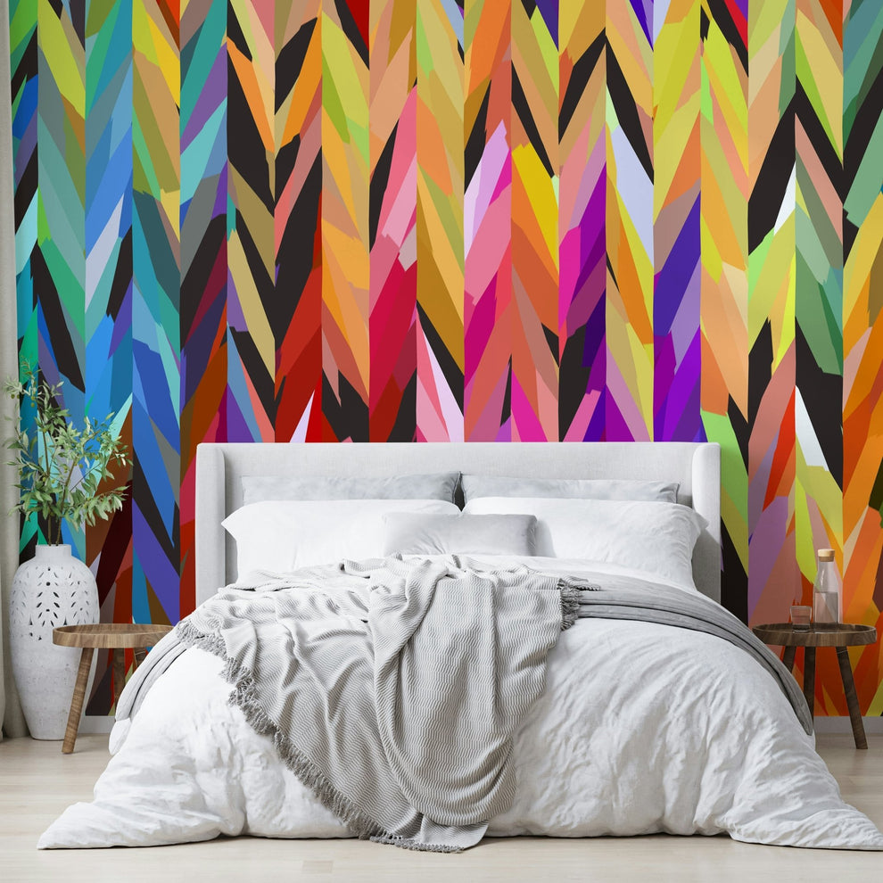 Burst of Color Wall Mural – Bold Artistic Wallpaper