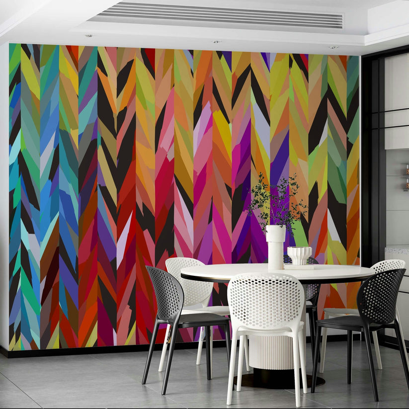 Burst of Color Wall Mural – Bold Artistic Wallpaper