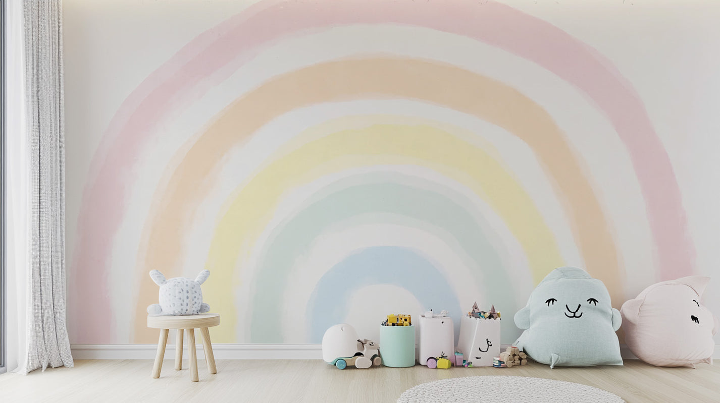Buy Pastel Rainbow Wall Mural - A Whimsical Touch – Giffywalls