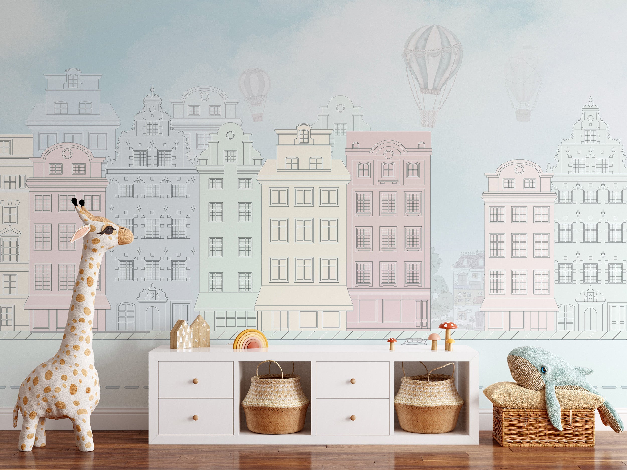 Buy Vintage Boulevard Mural for Creative Kids Room- Giffywalls