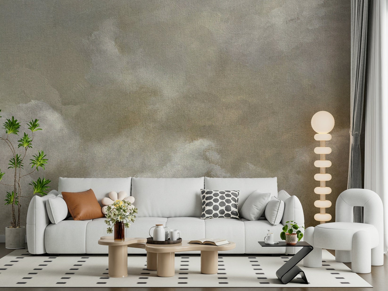 Calming Beige Texture Wallpaper