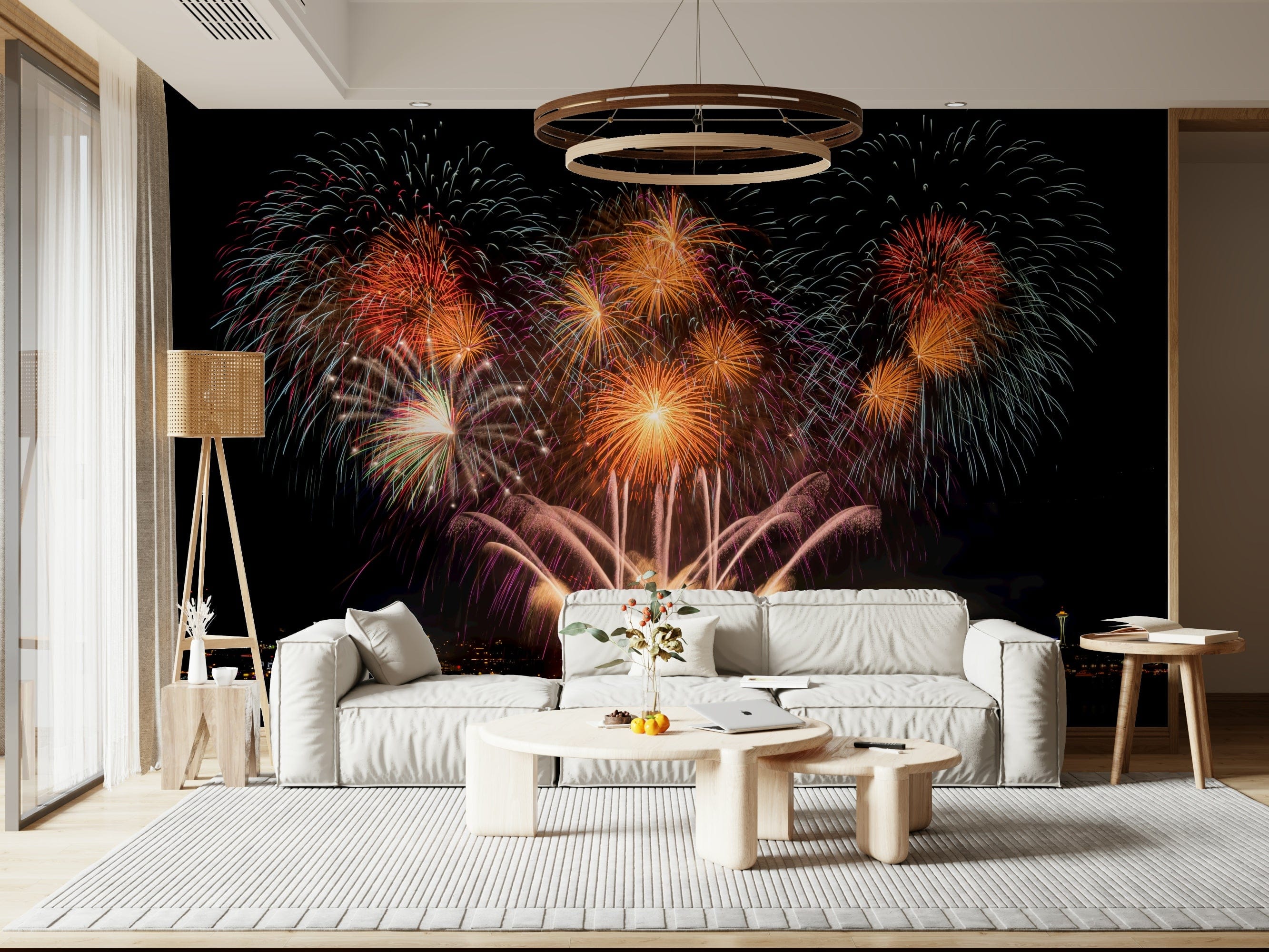 City Fireworks Wallpaper