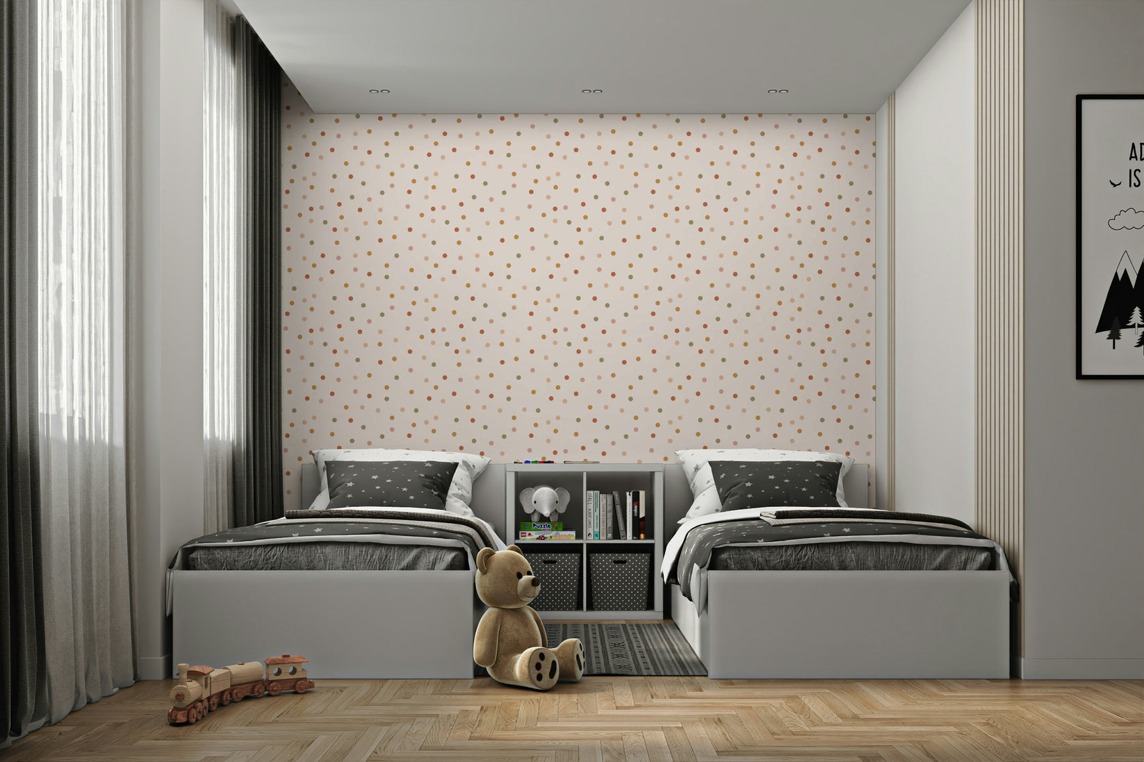 Confetti Boho Woodland Wallpaper Design