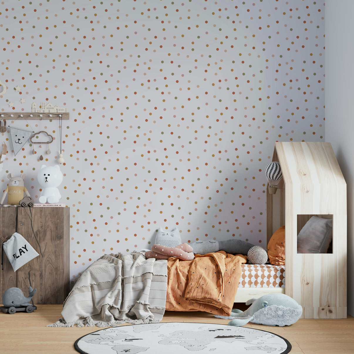 Confetti Boho Woodland Wallpaper Design