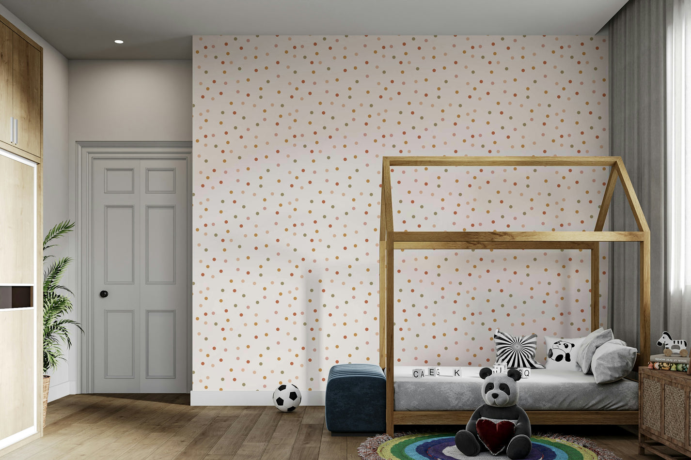 Confetti Boho Woodland Wallpaper Design