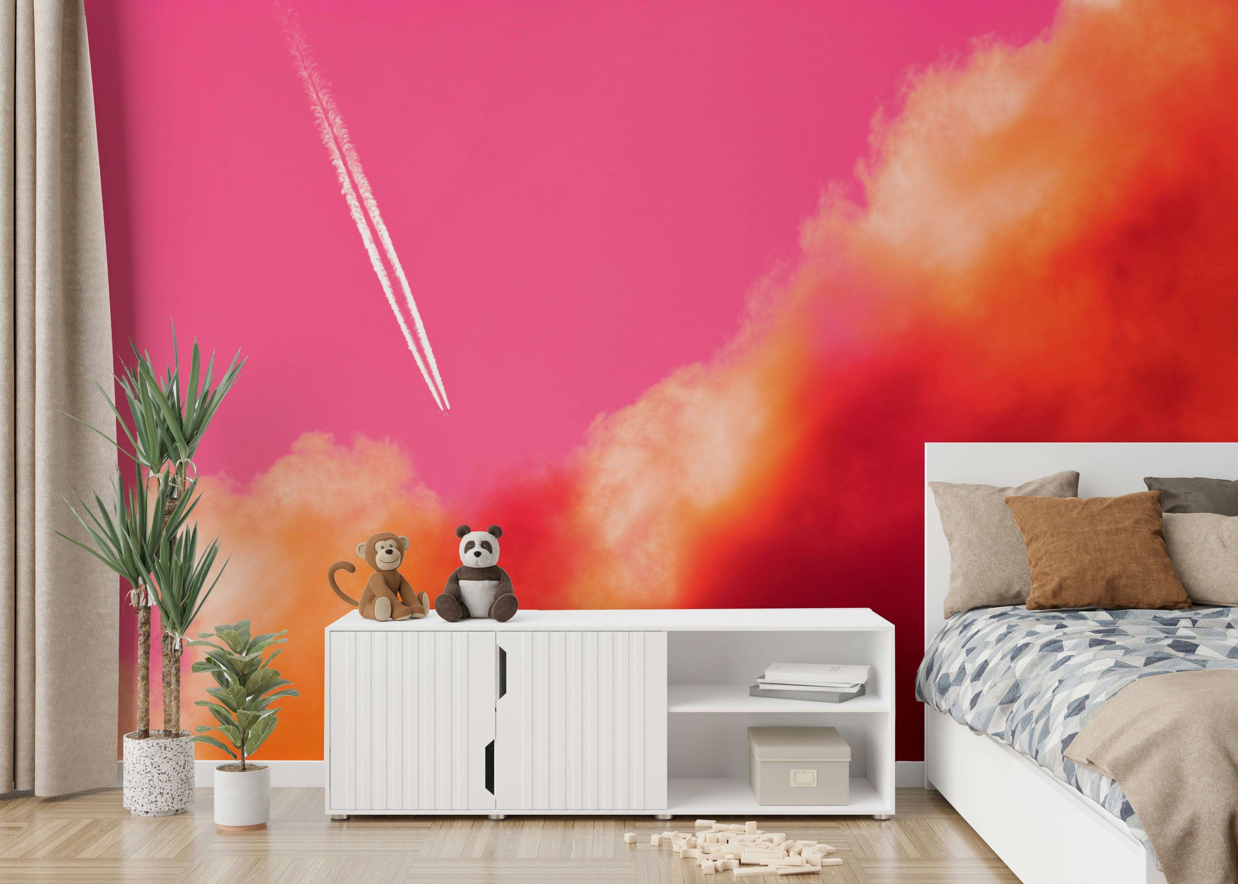 Escape Pink Sky Wallpaper Mural