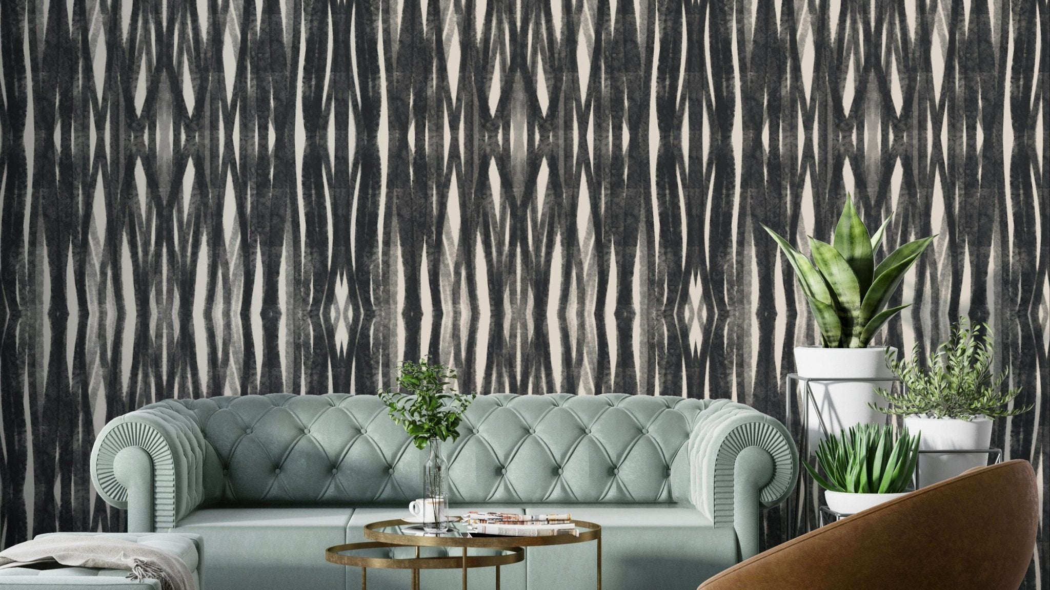 Ethereal Charcoal Weave Wallpaper - Modern Textured Design