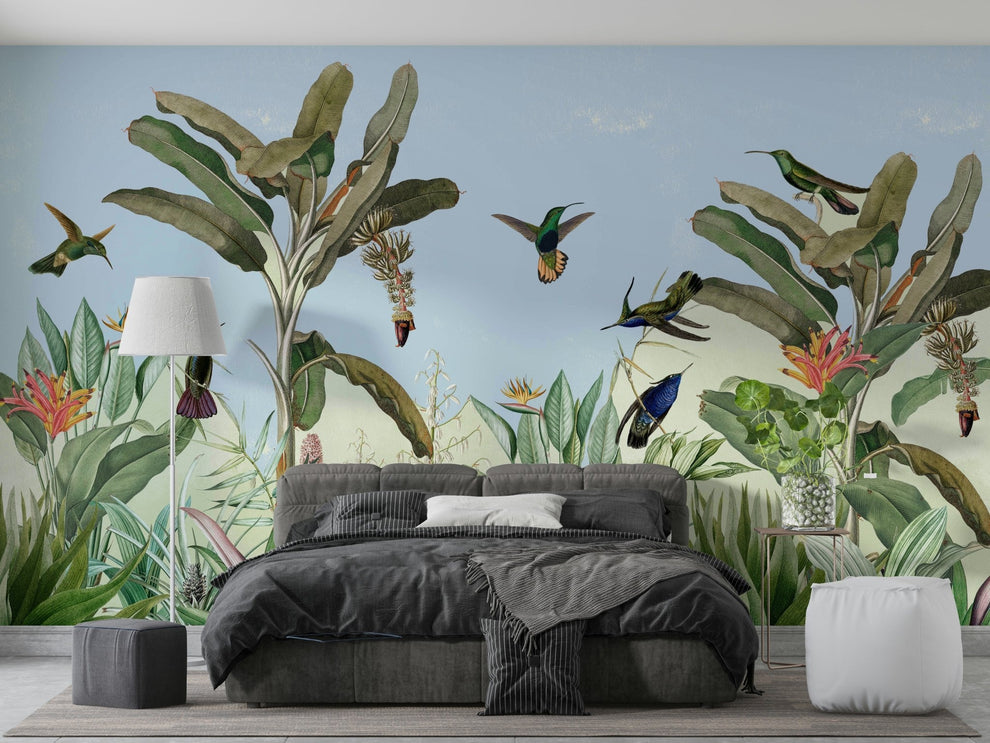Exotic Flora & Fauna Wallpaper - Tropical Wildlife Art