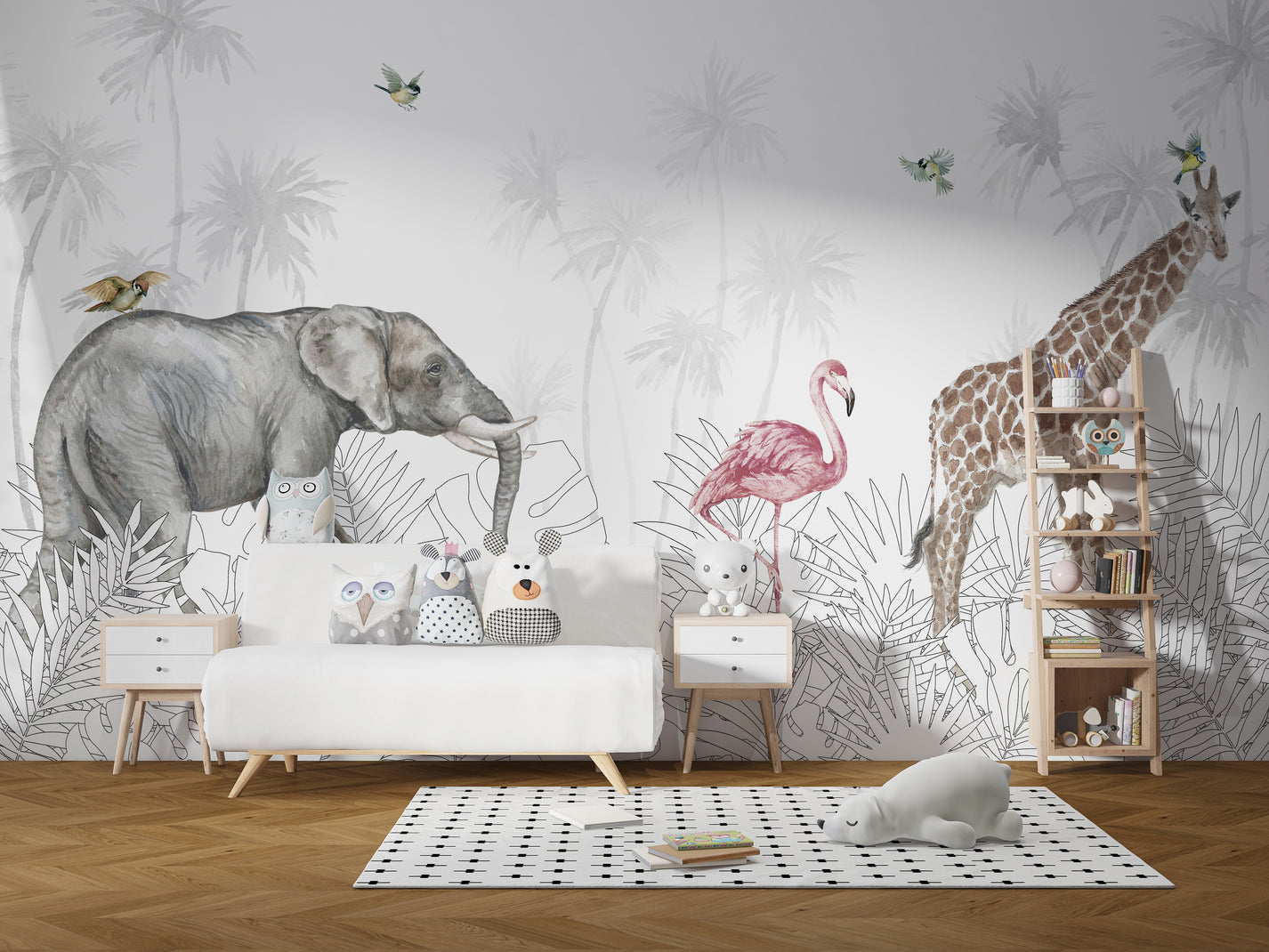Feral Fauna Woods Wallpaper Mural - Giffywalls