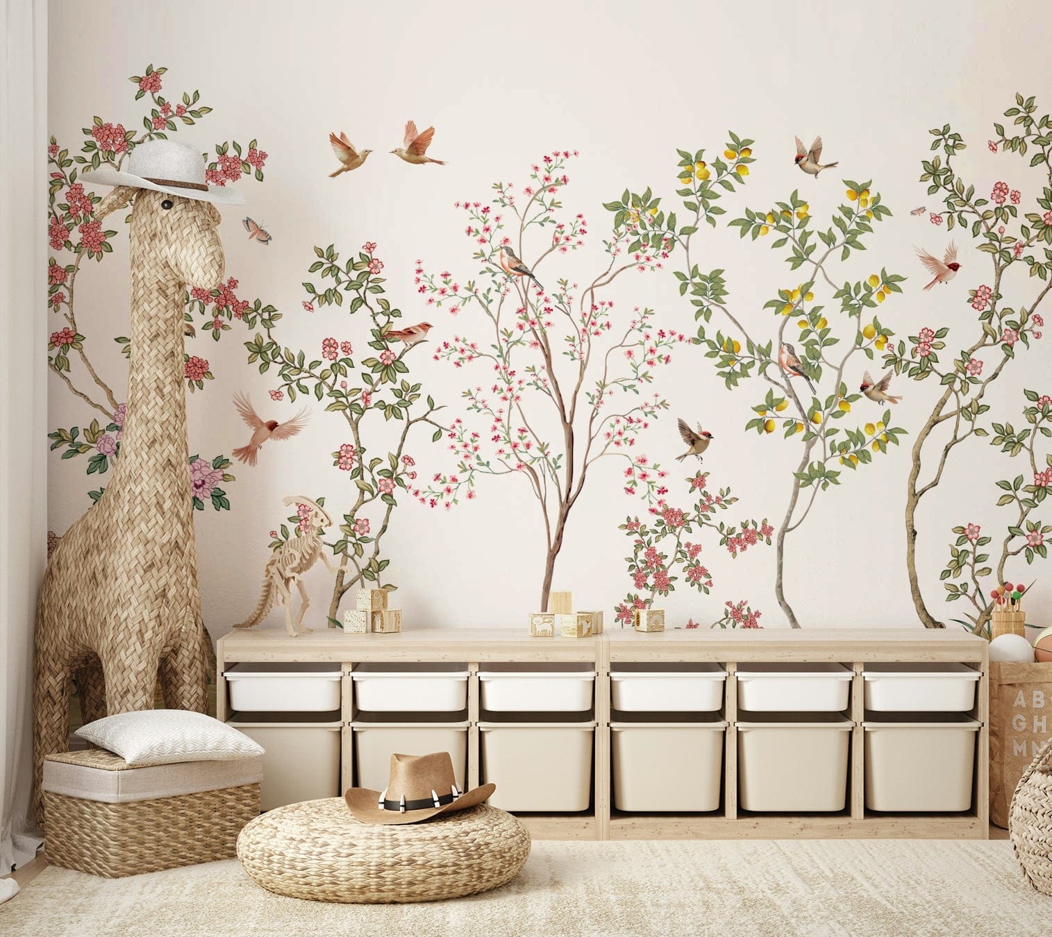 Floral Flight Wall Mural