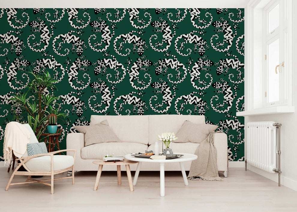 Gecko Groove Wallpaper – Graphic Lizard Pattern Design