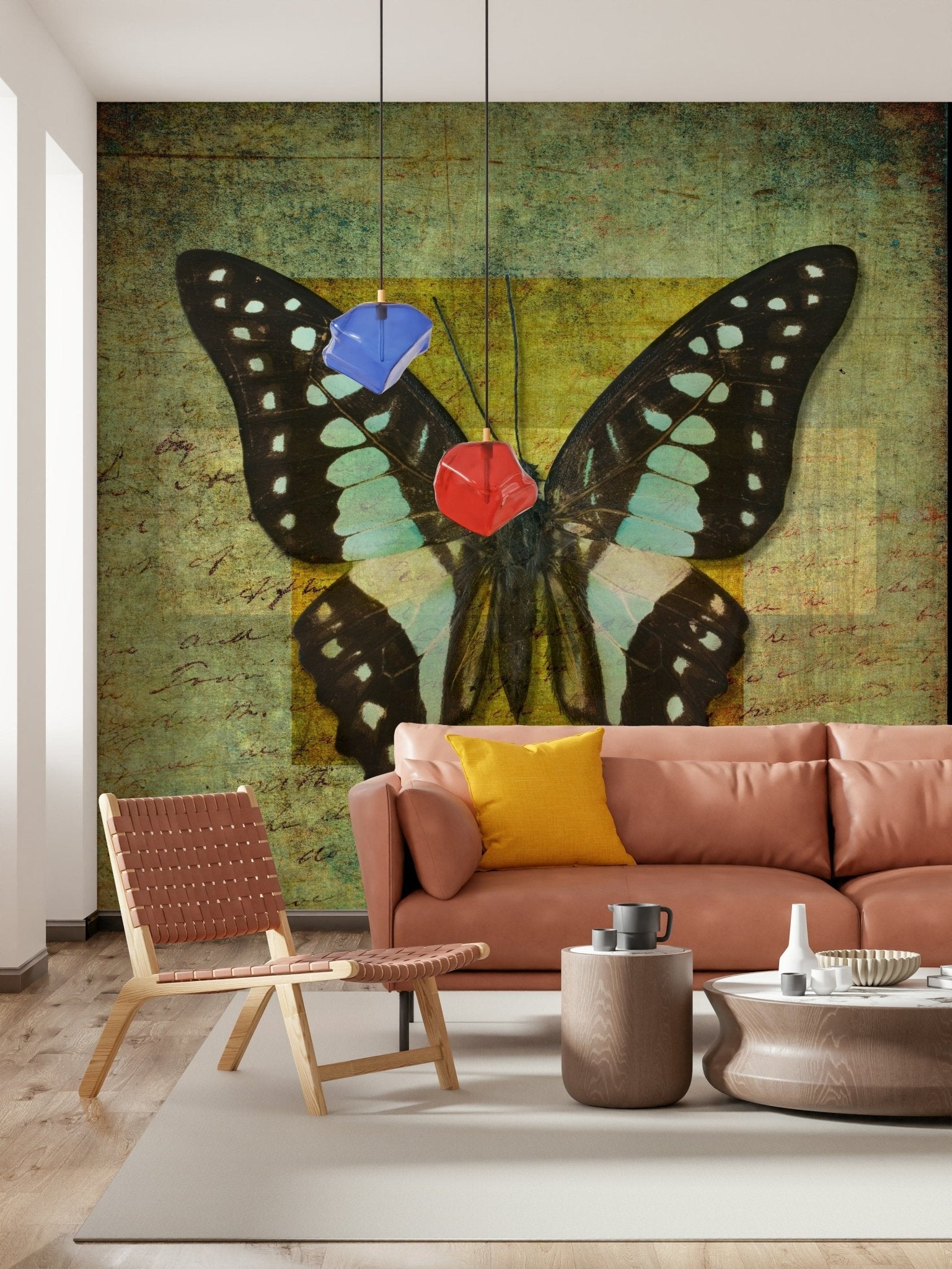 Gilded Butterfly Wallpaper | Gold Insect Decor