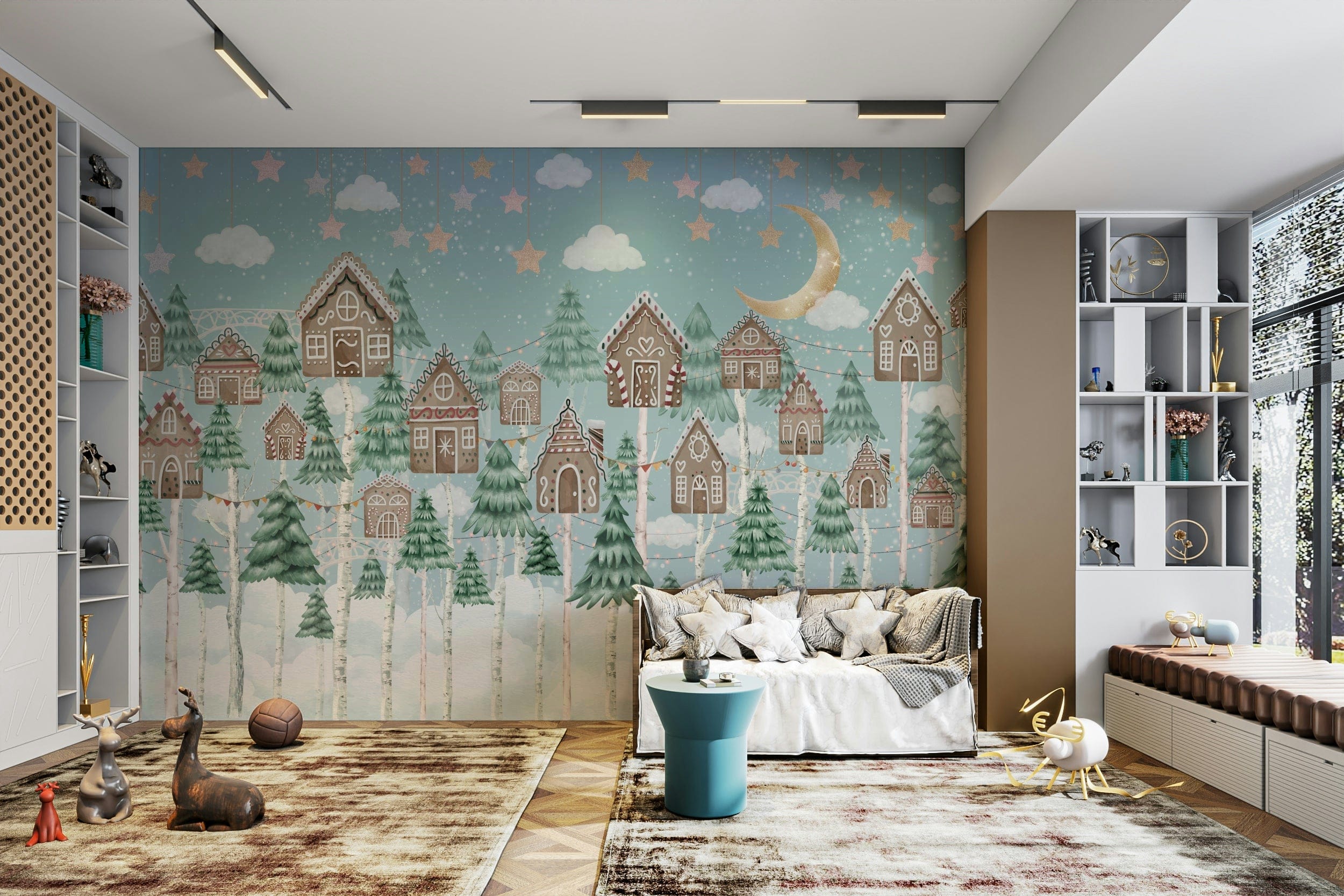 Gingerbread Forest Kids Wallpaper