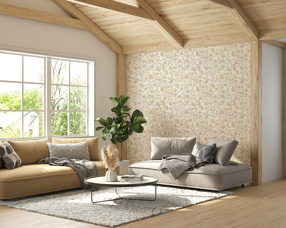 Golden Hour Bloom Wallpaper – Warm Floral Glow