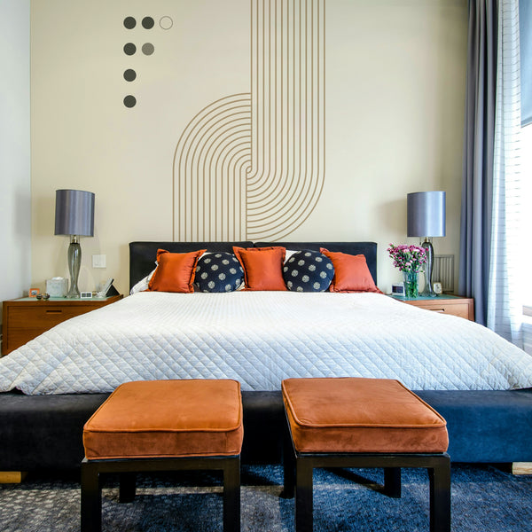Minimal Geometric Flow Wall Mural Design