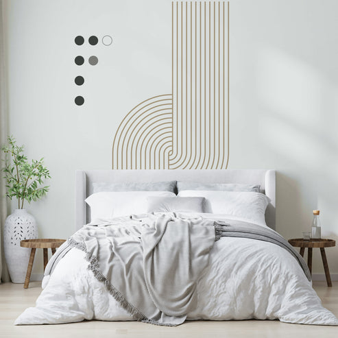 Minimal Geometric Flow Wall Mural Design