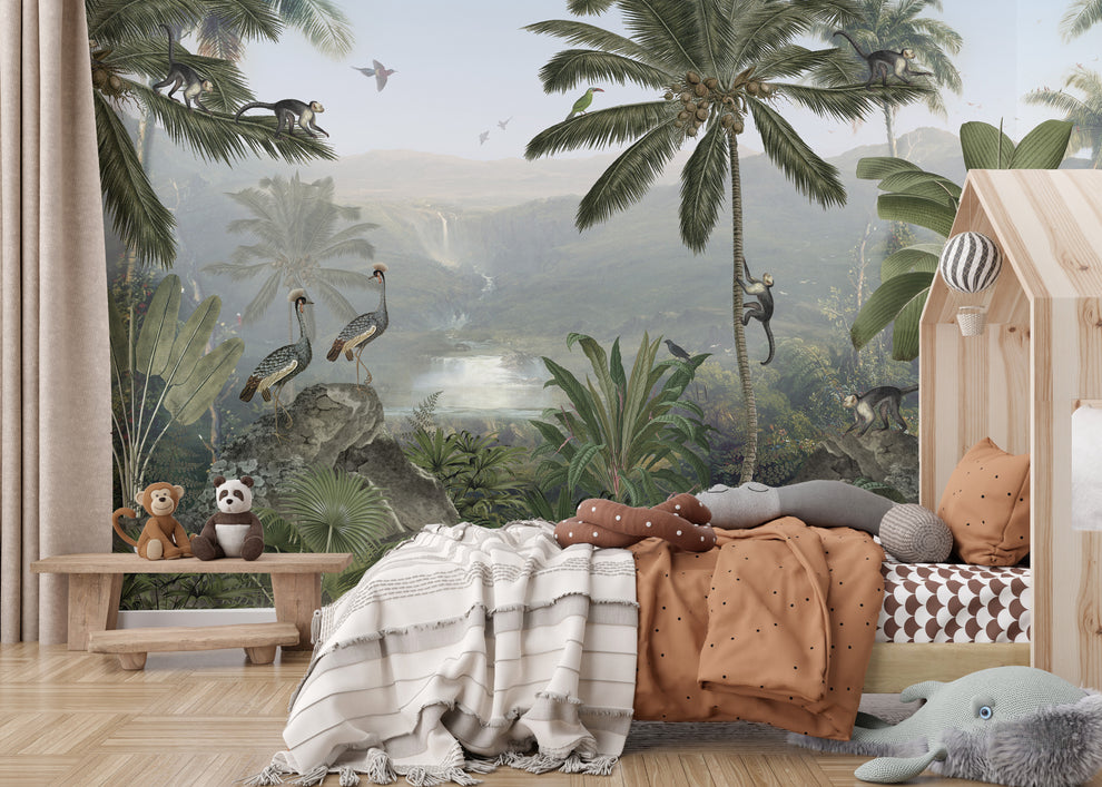 Monkey Forest Wallpaper Murals - Custom Designs for Any Room