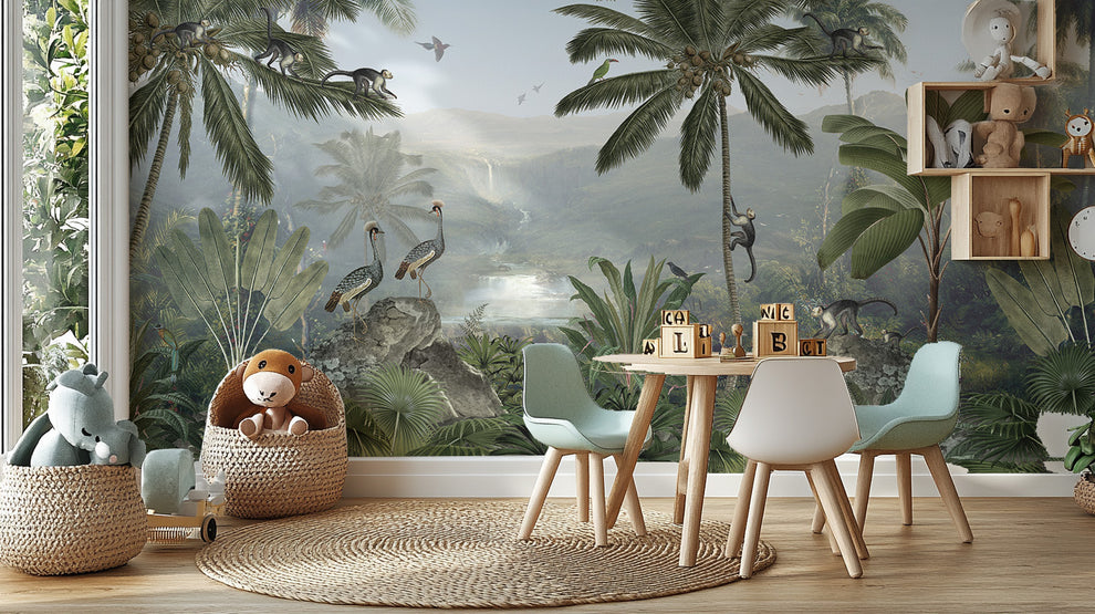 Monkey Forest Wallpaper Murals - Custom Designs for Any Room
