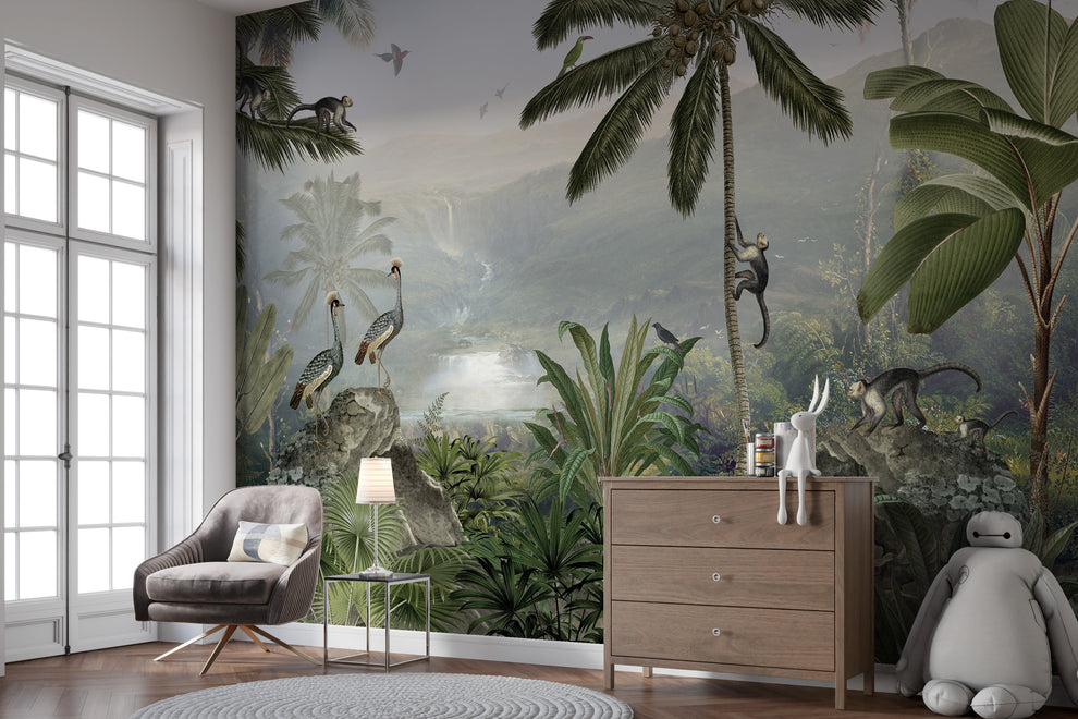 Monkey Forest Wallpaper Murals - Custom Designs for Any Room