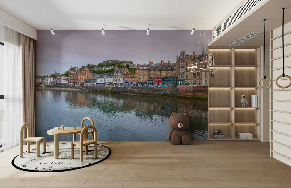 Oban Waterfront Wall Mural - Scottish Coastal Charm