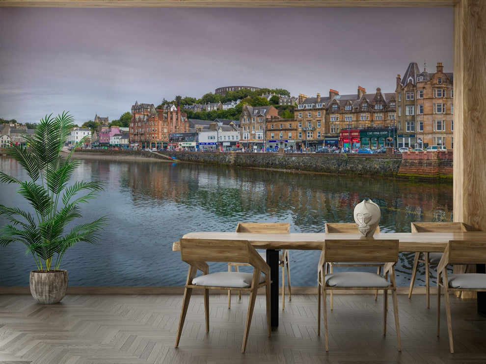 Oban Waterfront Wall Mural - Scottish Coastal Charm