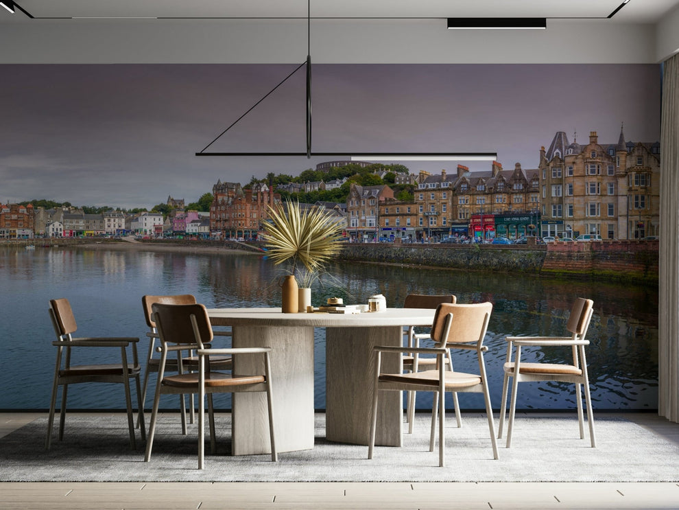 Oban Waterfront Wall Mural - Scottish Coastal Charm