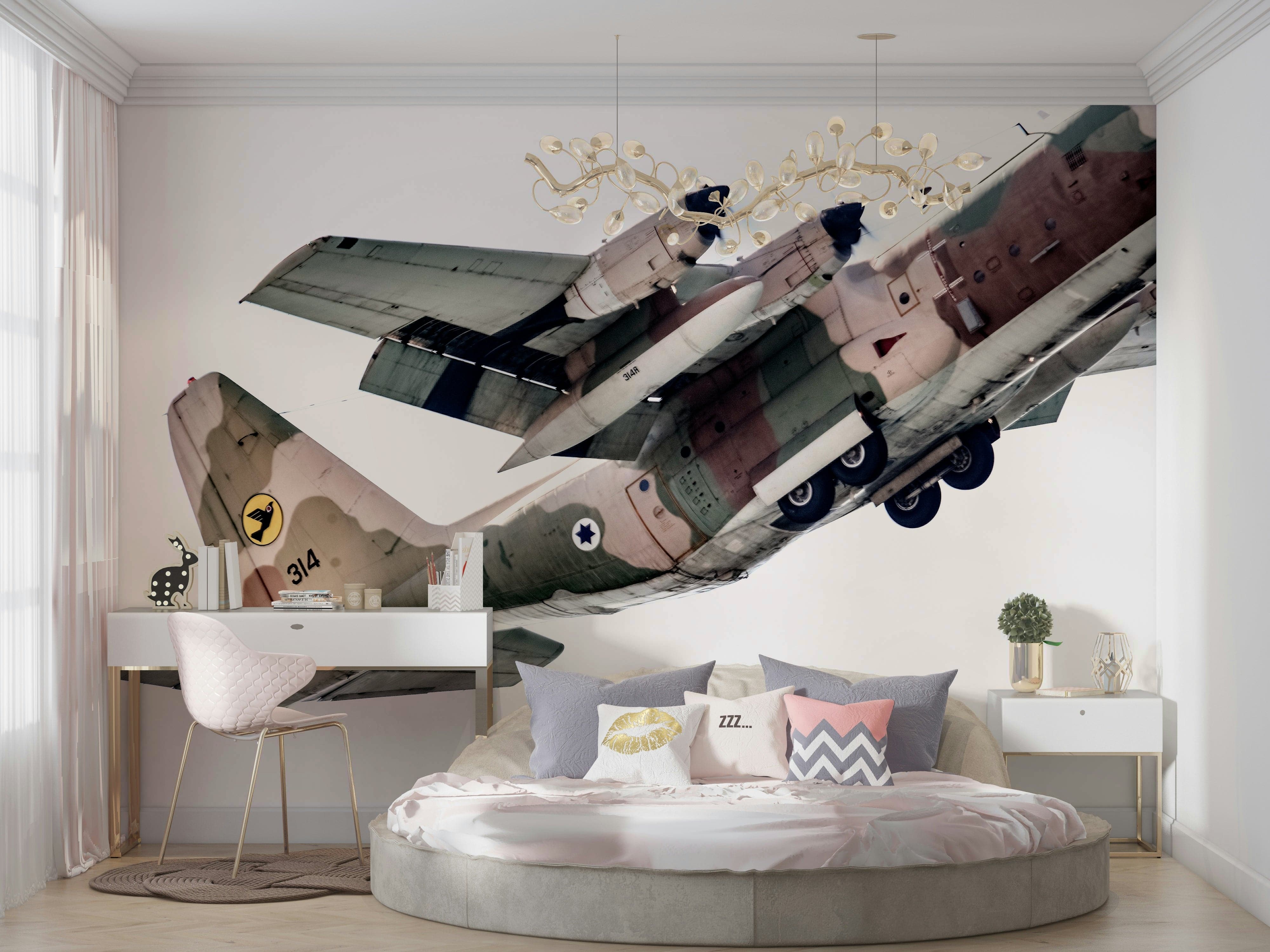 Power Aircraft Mural Wallpaper